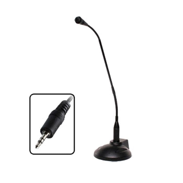 18" Gooseneck Microphone with Stereo 3.5 mm plug | TranscriptionGear.com