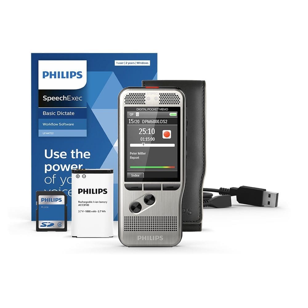 Philips DPM8000 Pocket Memo Digital Voice Recorder | TranscriptionGear.com